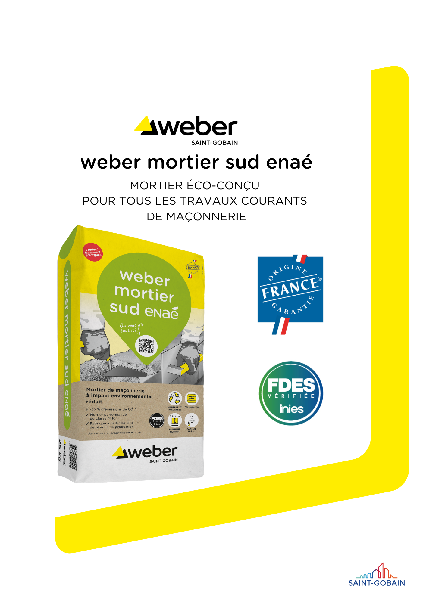 Le mortier à maçonner éco-conçu à impact environnemental réduit ! | Weber
