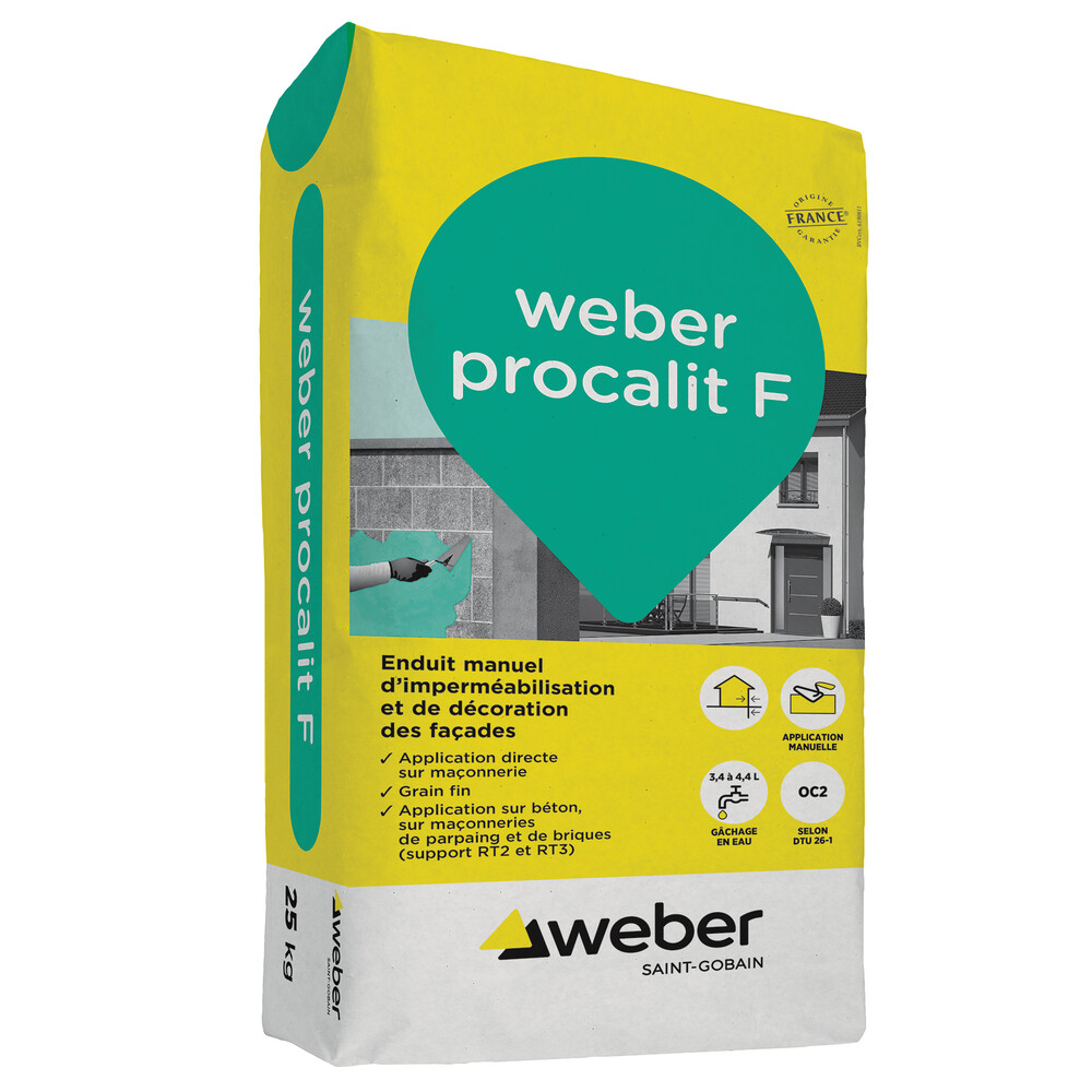 weberprocalit F : enduit d'imperméabilisation et déco façade