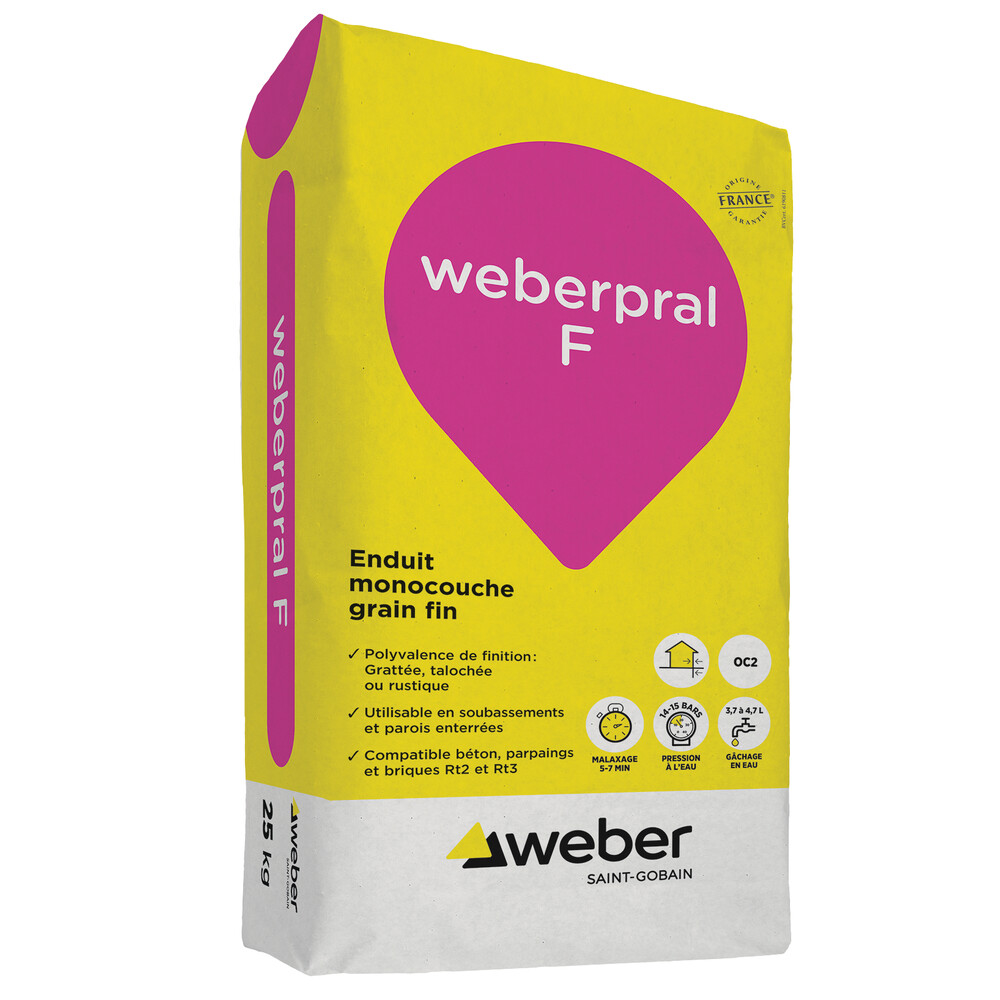 weberpral F : enduit coloré pour décoration façade l Weber