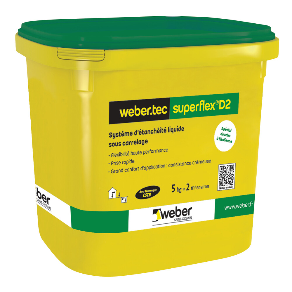 webertec superflex D2 : système d’étanchéité liquide