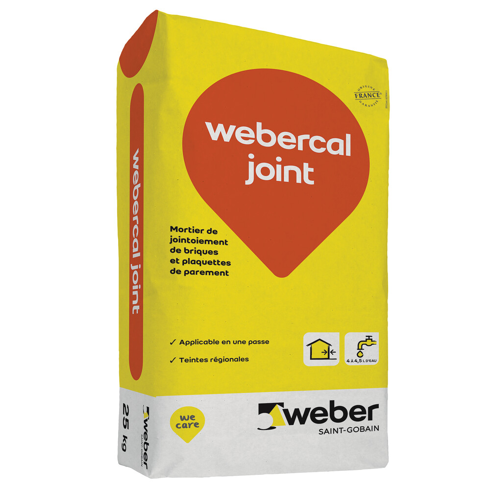 webercal joint : mortier coloré de jointoiement pour façade