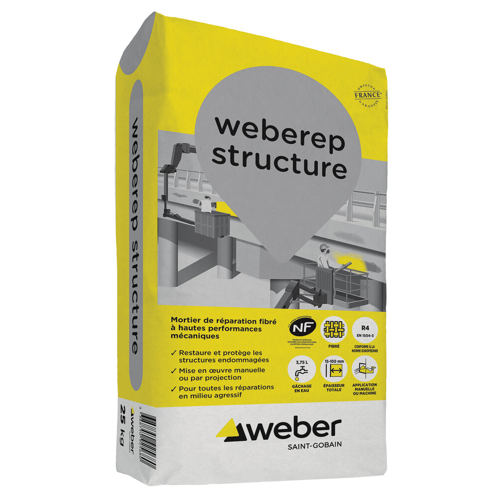 weberep structure : Mortier de réparation fibré