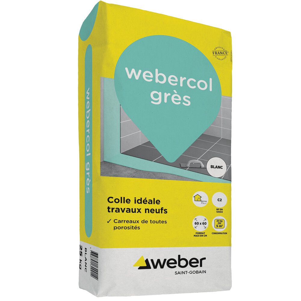 webercol grès : colle pour faïence et grès l Weber