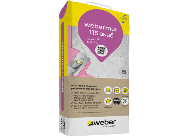 webermur 115 enaé : mortier de ragréage des bétons ultra polyvalent à ...