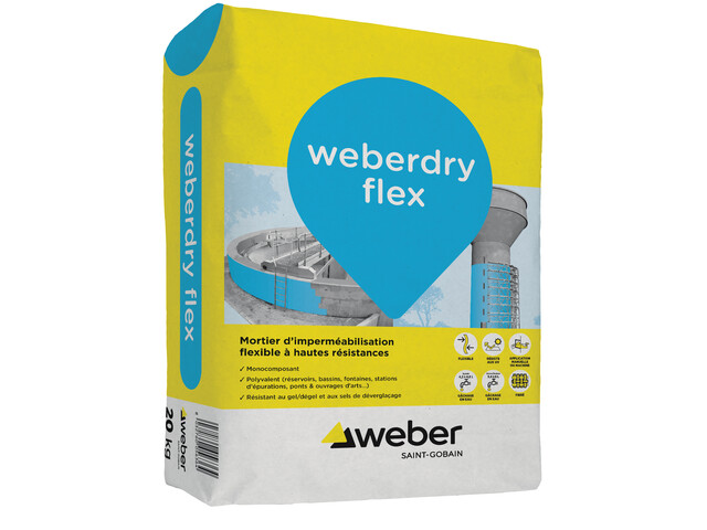 weberdry flex : mortier d'imperméabilisation flexible à hautes ...