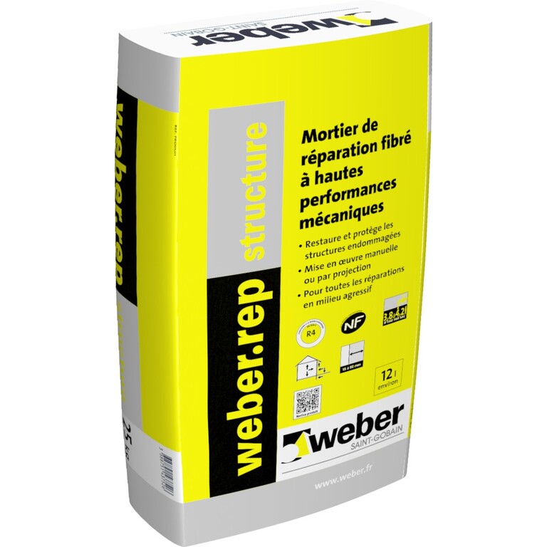 weberep structure : Mortier de réparation fibré