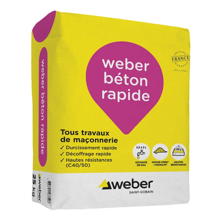 weber béton rapide : Béton de maçonnerie rapide l Weber