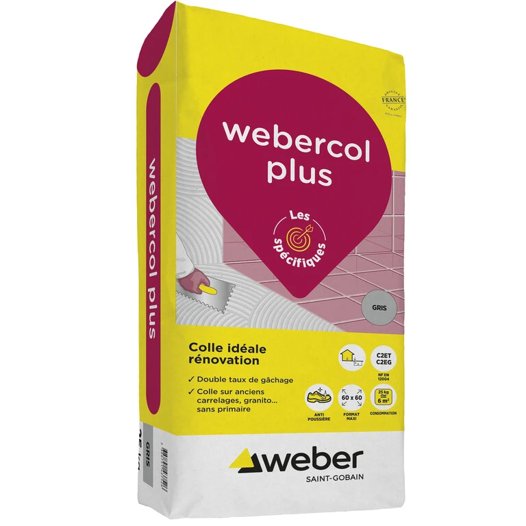 webercol plus : colle à haut rendement spéciale rénovation