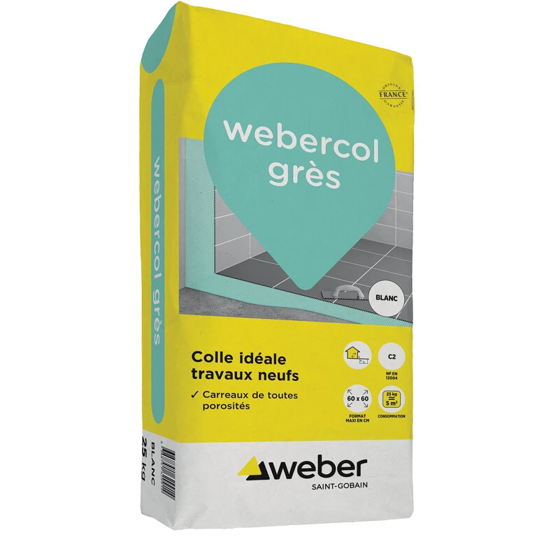 webercol grès : colle pour faïence et grès l Weber